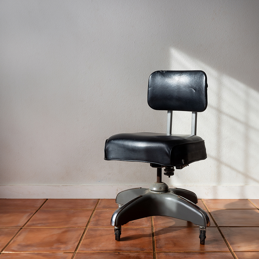Vintage Black Art Deco Office Chair | Prop Haulin