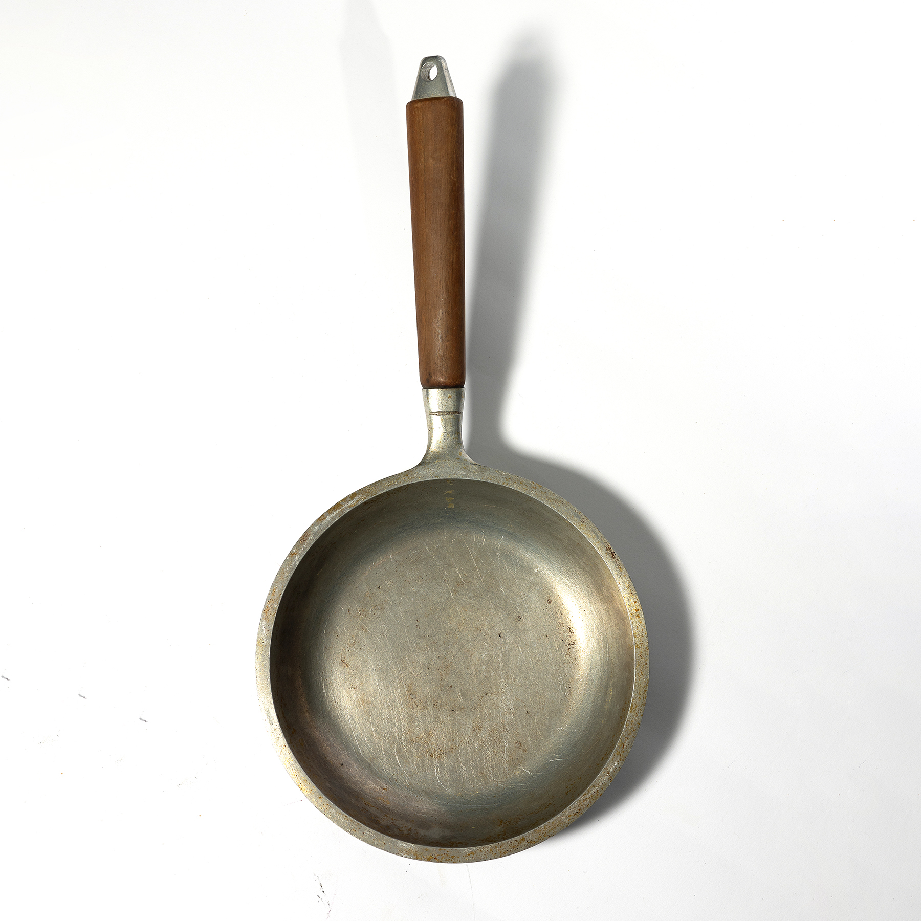 Mid Century Modern Aluminum Frying Pan Omelette Pan Walnut Handle ...