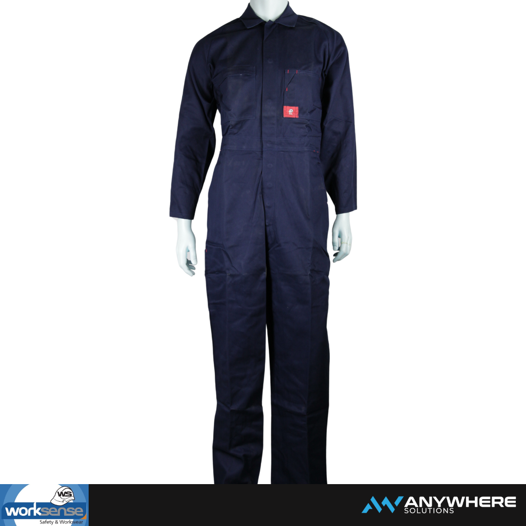 Worksense - Long Sleeve Overall (Navy - Orange - White - HEAVY ...