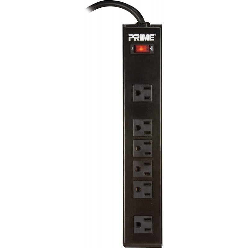 Power Bar 6 Outlets (Black) PRIME | QixAV - Toronto