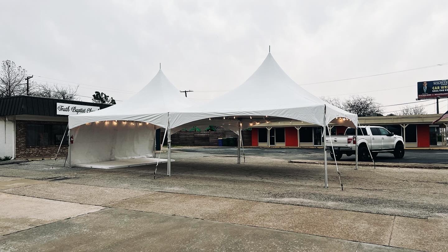 20 x 40 High Peak Frame Tent Rental North West Arkansas | J&R Event Rentals