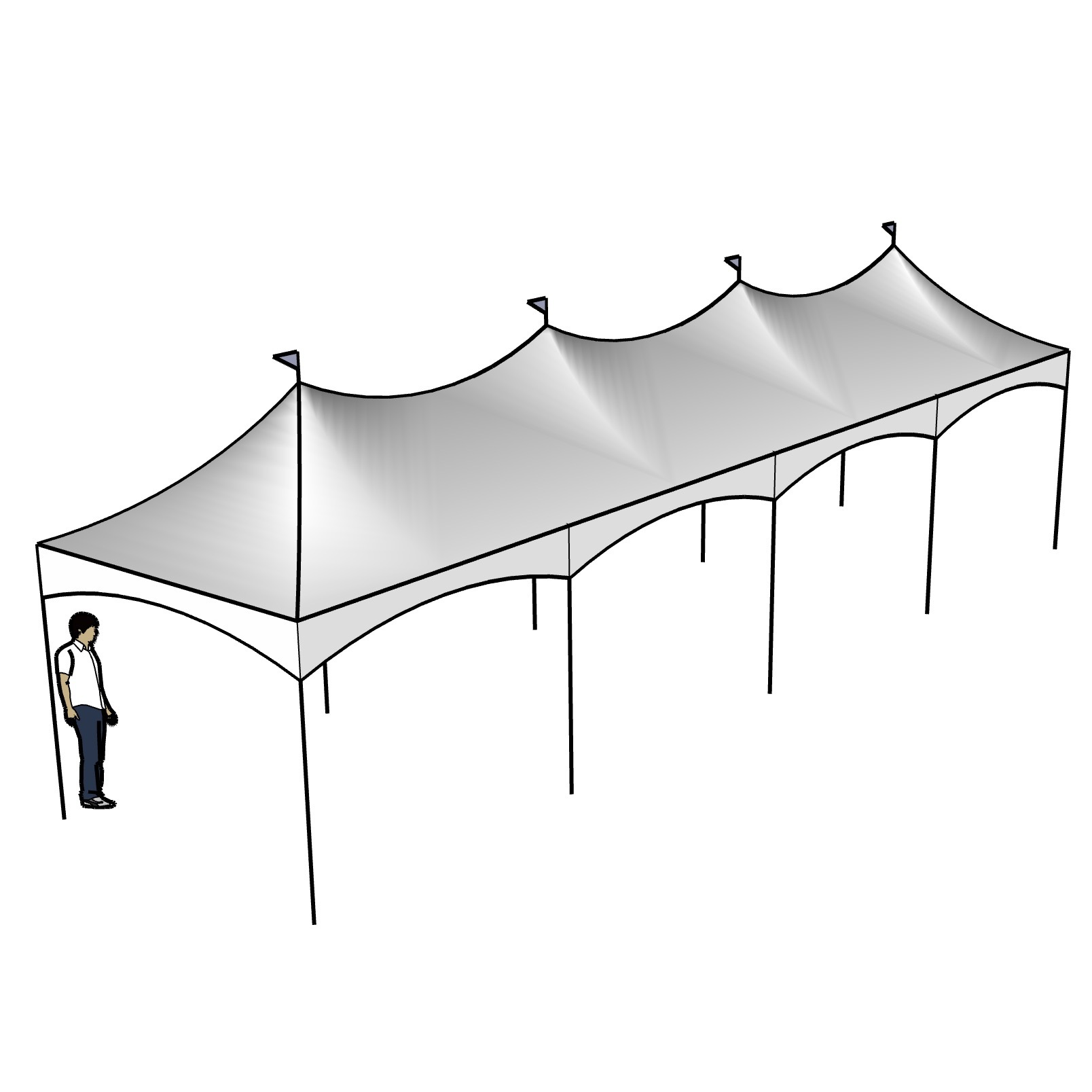 10x40 Canopy Tent with walls | Event Vibes Inc. | Event Rentals Canada