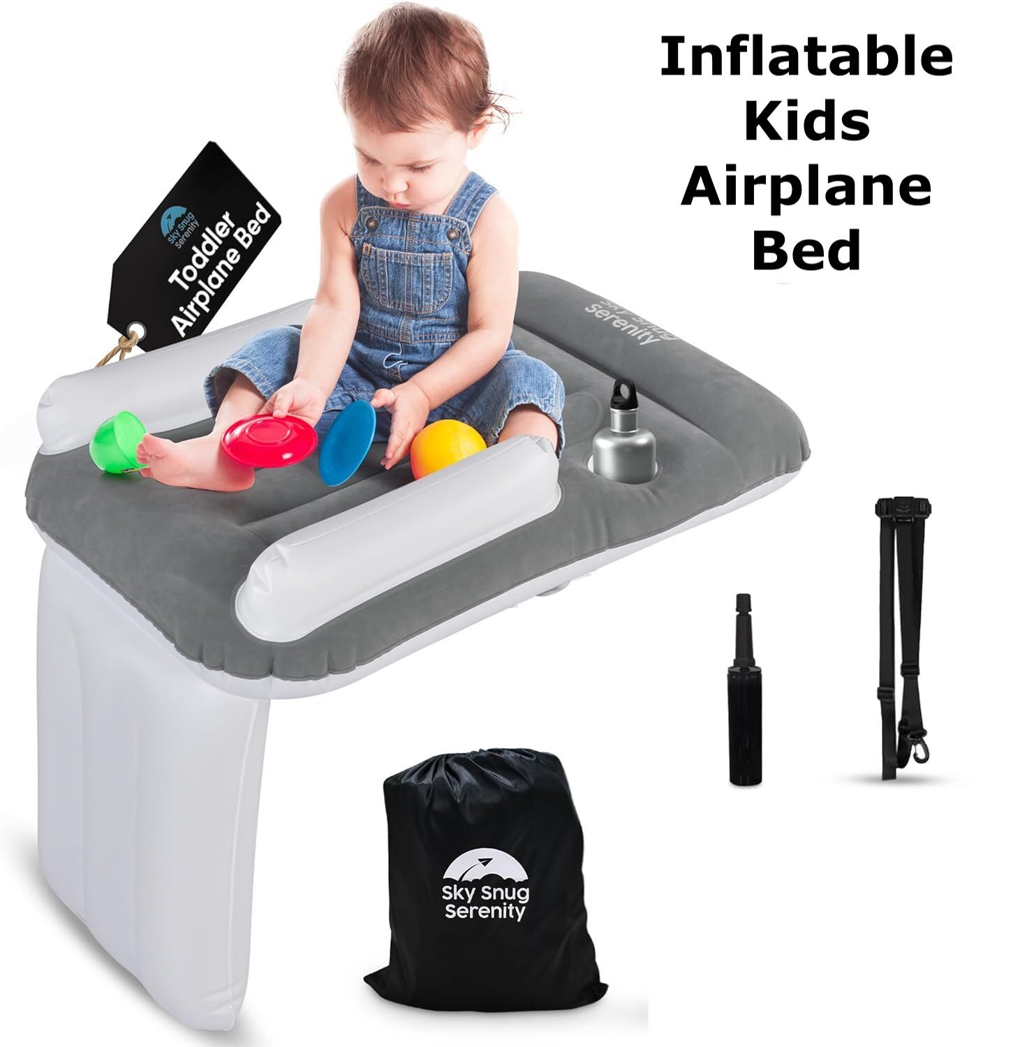 Inflatable Airplane Bed and Seat Extender | Jetset Kids