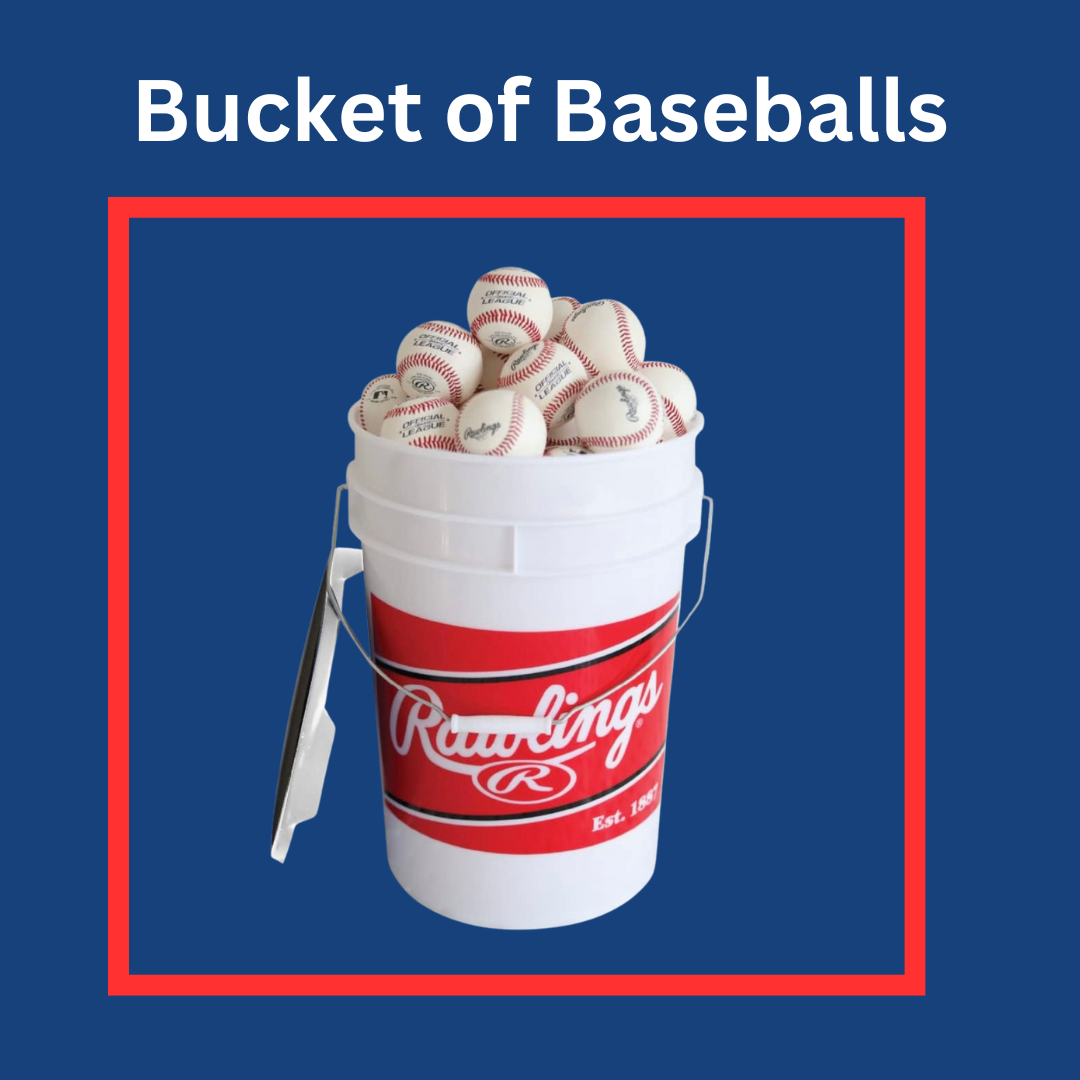 Bucket of Baseballs | All Stars and Dreams Team Supplies