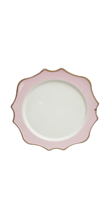 Light Pink with gold Rim Underplate white centre | Elegance Events & Décor