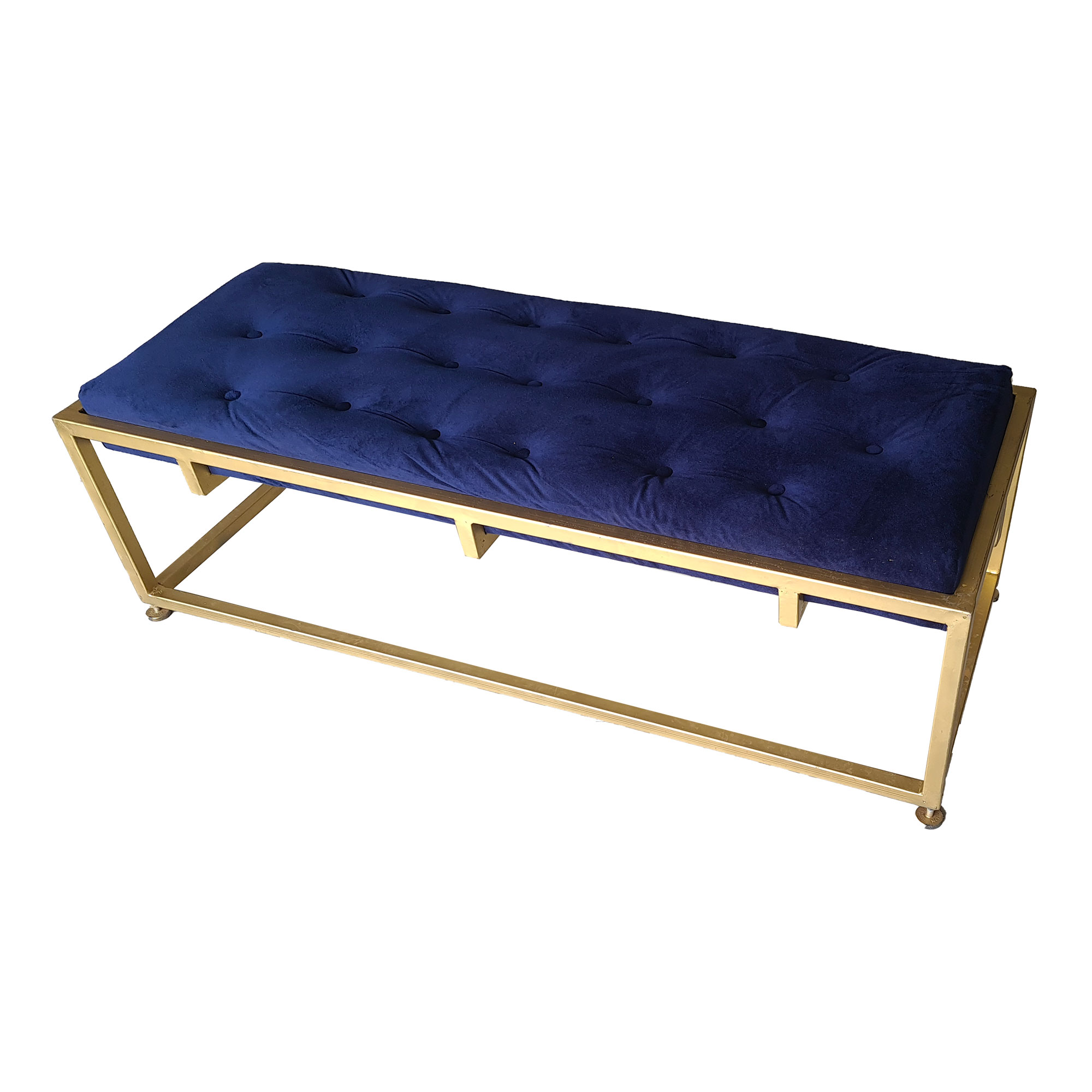 Navy Blue Rectangular Jessica Ottomans (2 Seater) | Elegance Events & Décor