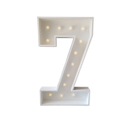 Number 7 Marquee Light 1m Height | Elegance Events & Décor