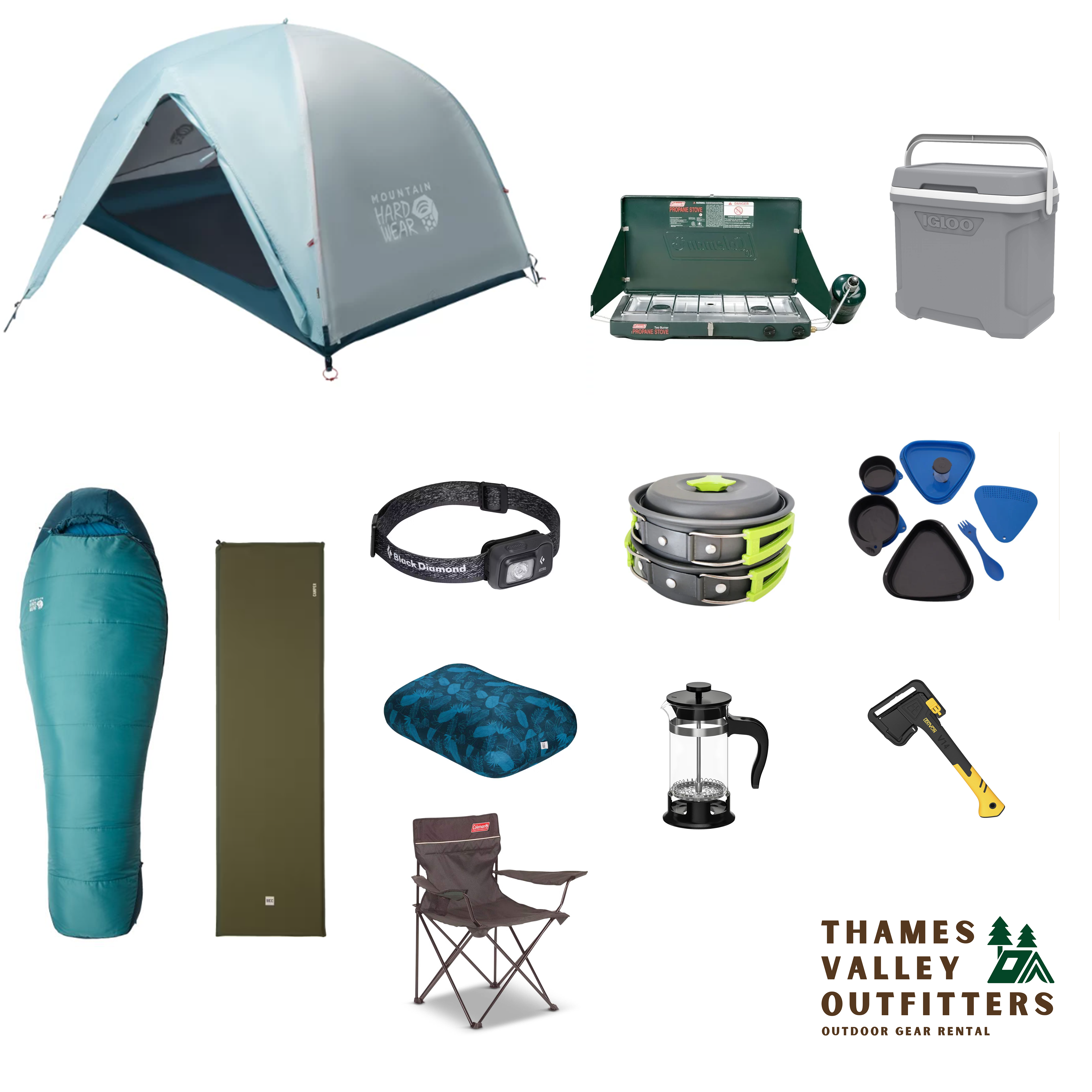 Full Camping Package - 1 Person | Thames Valley Outfitters | Camping ...