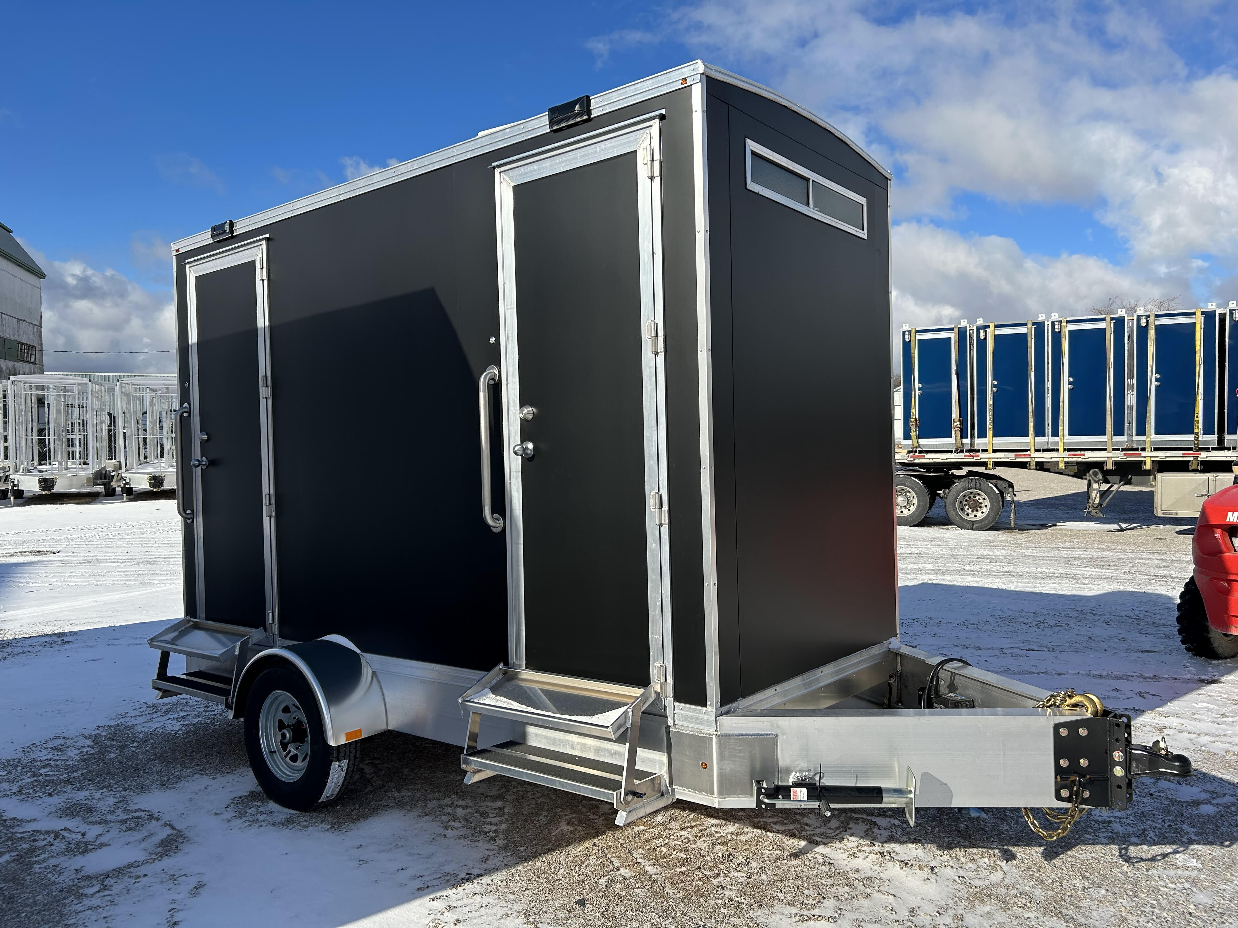 2-Stall mobile washroom trailer rental Vancouver Island | Restroom Trailer Rentals Vancouver Island