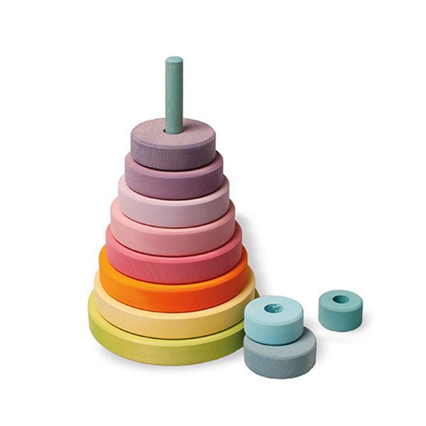 Grimm’s Pastel Wooden Stacking Tower | Playscape Vermont