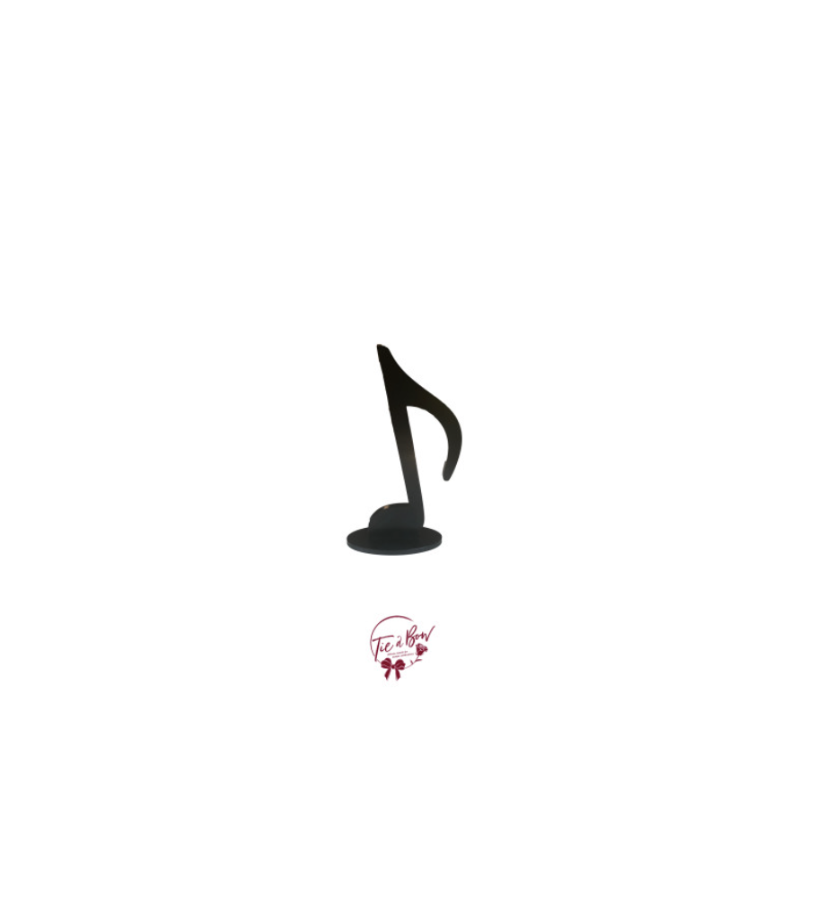 Quaver Silhouette Musical Note in Black | Tie a Bow Rentals
