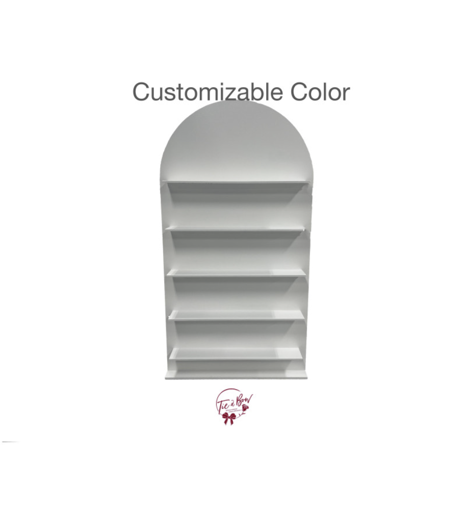 Full Arch Shelves Backdrop 75' Tall | Tie a Bow Rentals