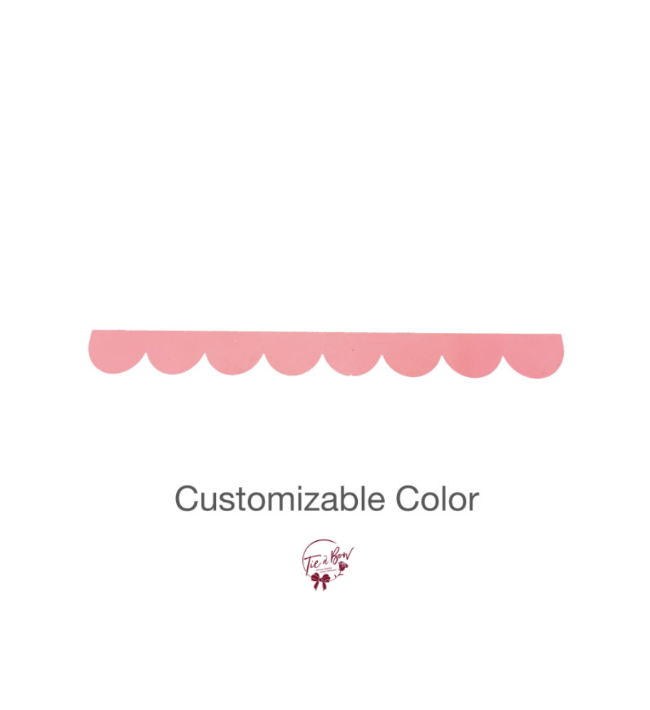 Large House Backdrop Scalloped Border Appliqué | Tie a Bow Rentals