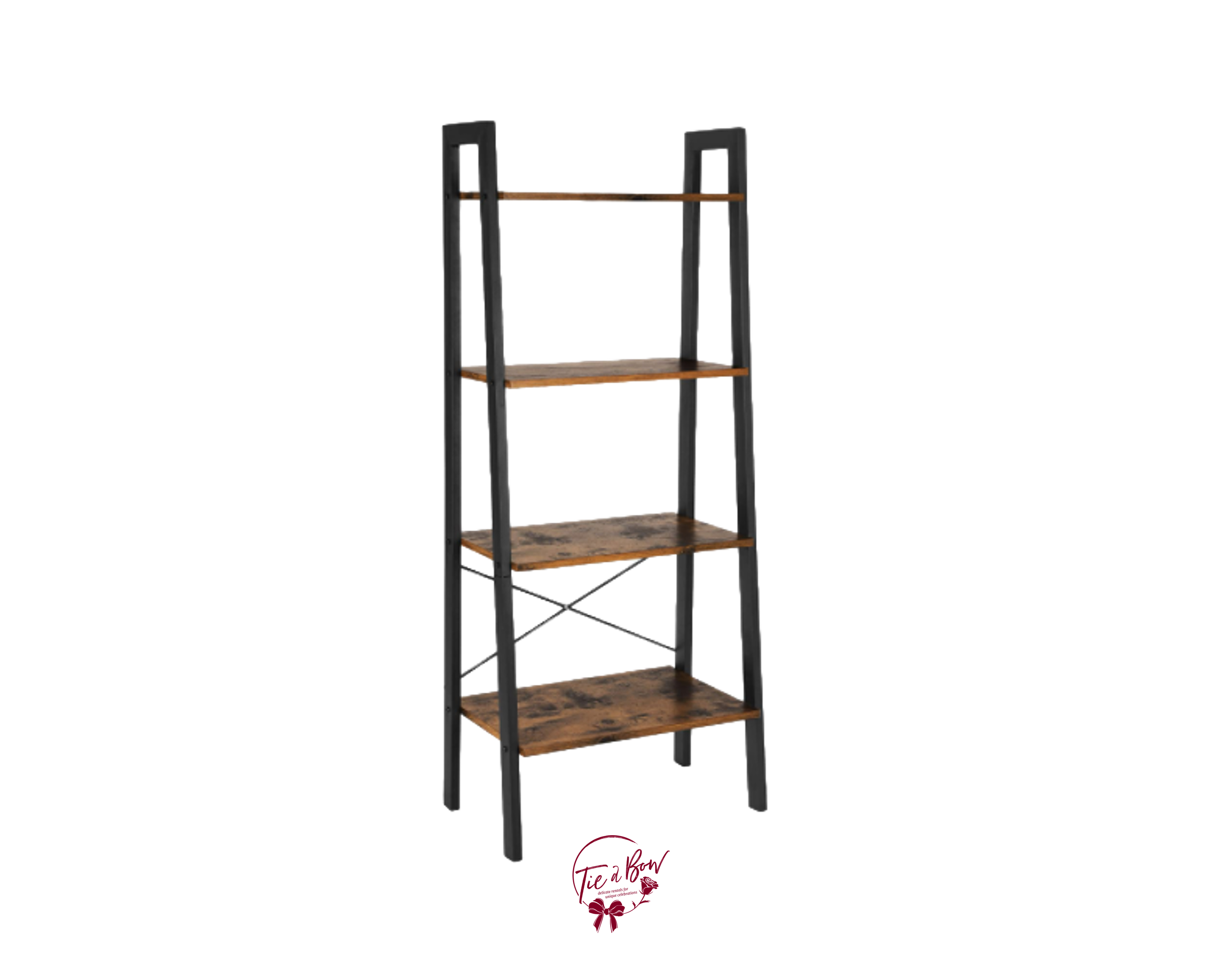 Wood Shelves with Metal Legs | Tie a Bow Rentals