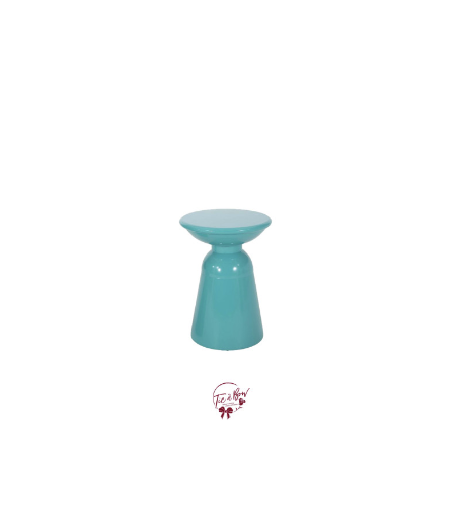 Modern Metal Teal Accent Table (Small) | Tie a Bow Rentals