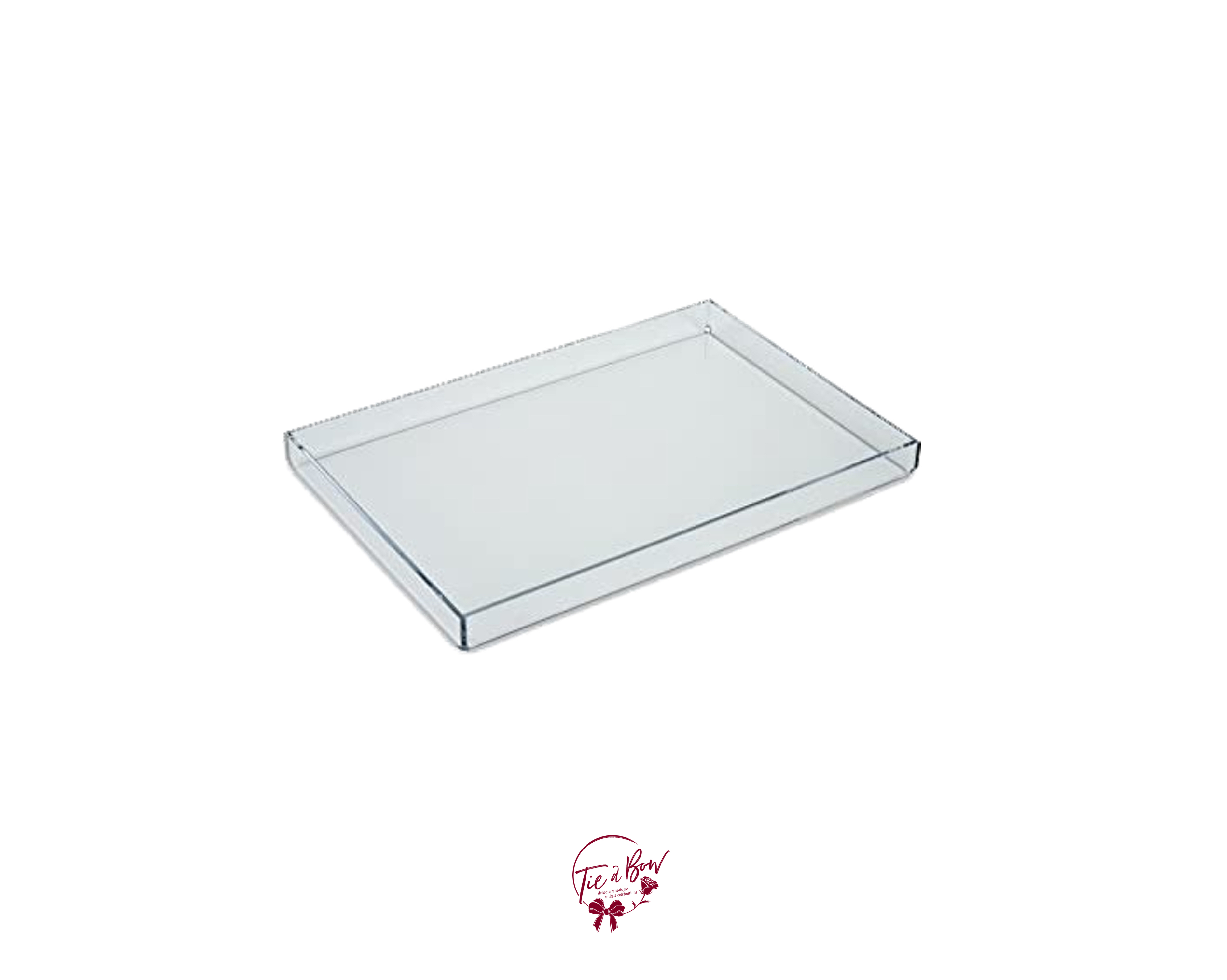Clear Rectangular Acrylic Tray | Tie a Bow Rentals