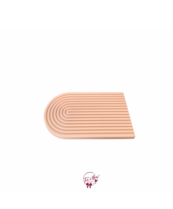 Peach Deco Fluted Tray | Tie a Bow Rentals