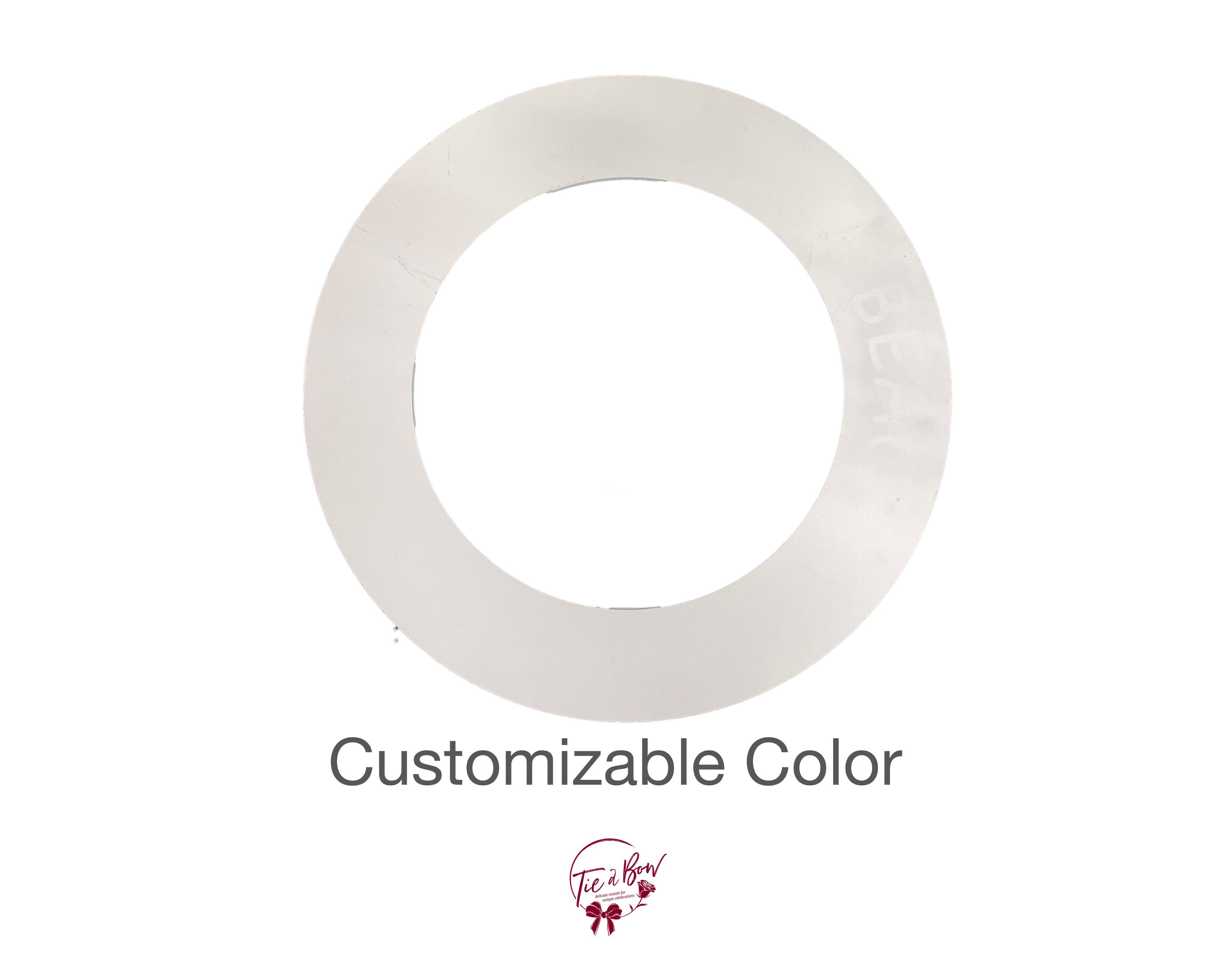 Customizable Circle Outline Applique 4ft wide | Tie a Bow Rentals