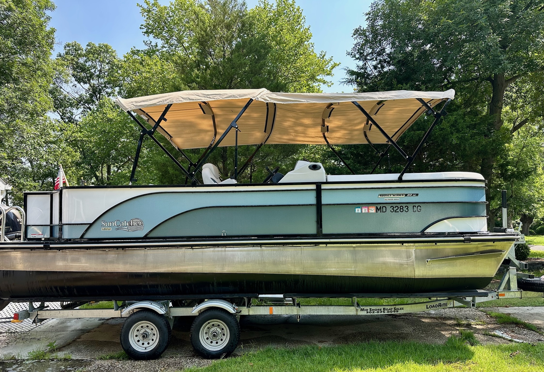 22 ft Pontoon | Boat Rentals | Eastern Shore MD | Little Lady Boat Co.