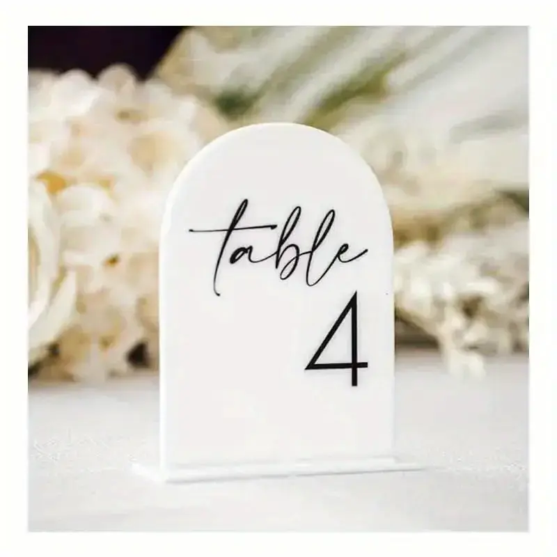 White Arch Table Numbers #1-20 | Effortless Event Rentals by Erin