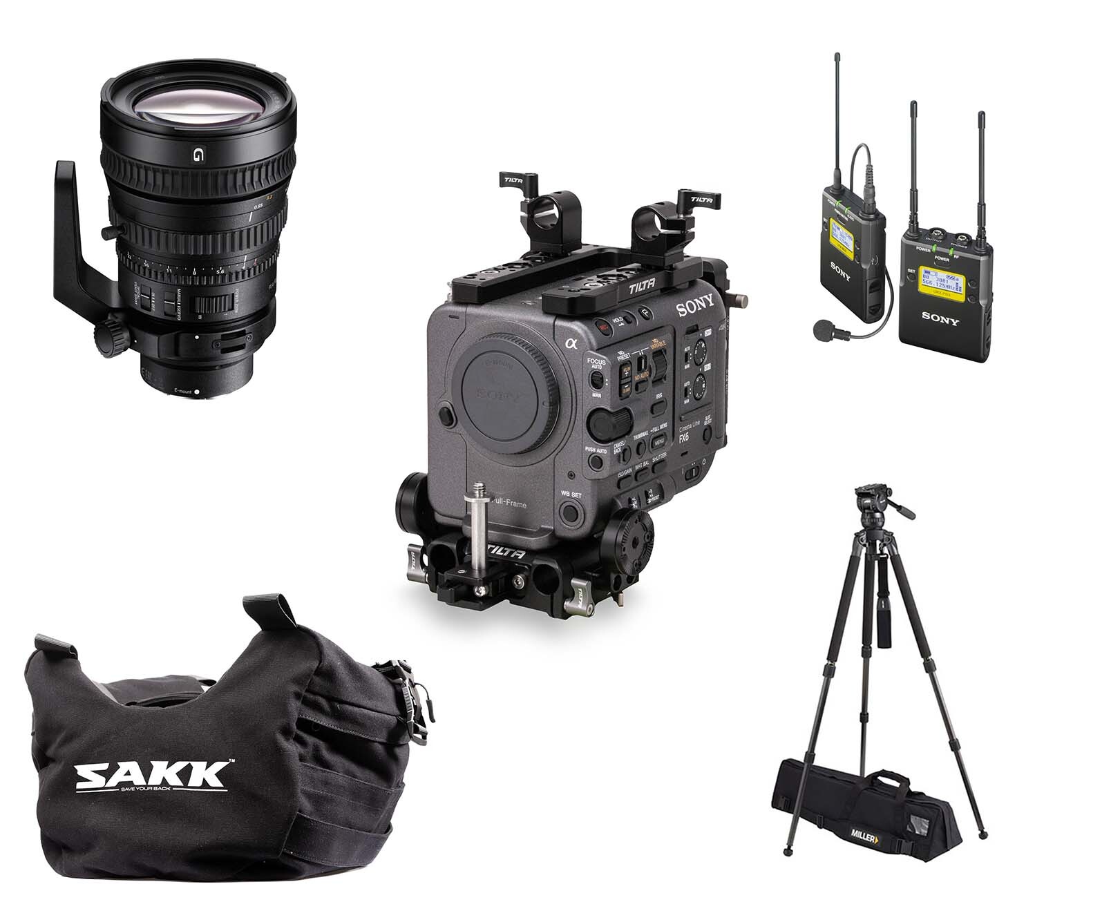 Sony Camera + Lens + Radio Mic + Tripod + Camera Saddle Bundle | Hire ...