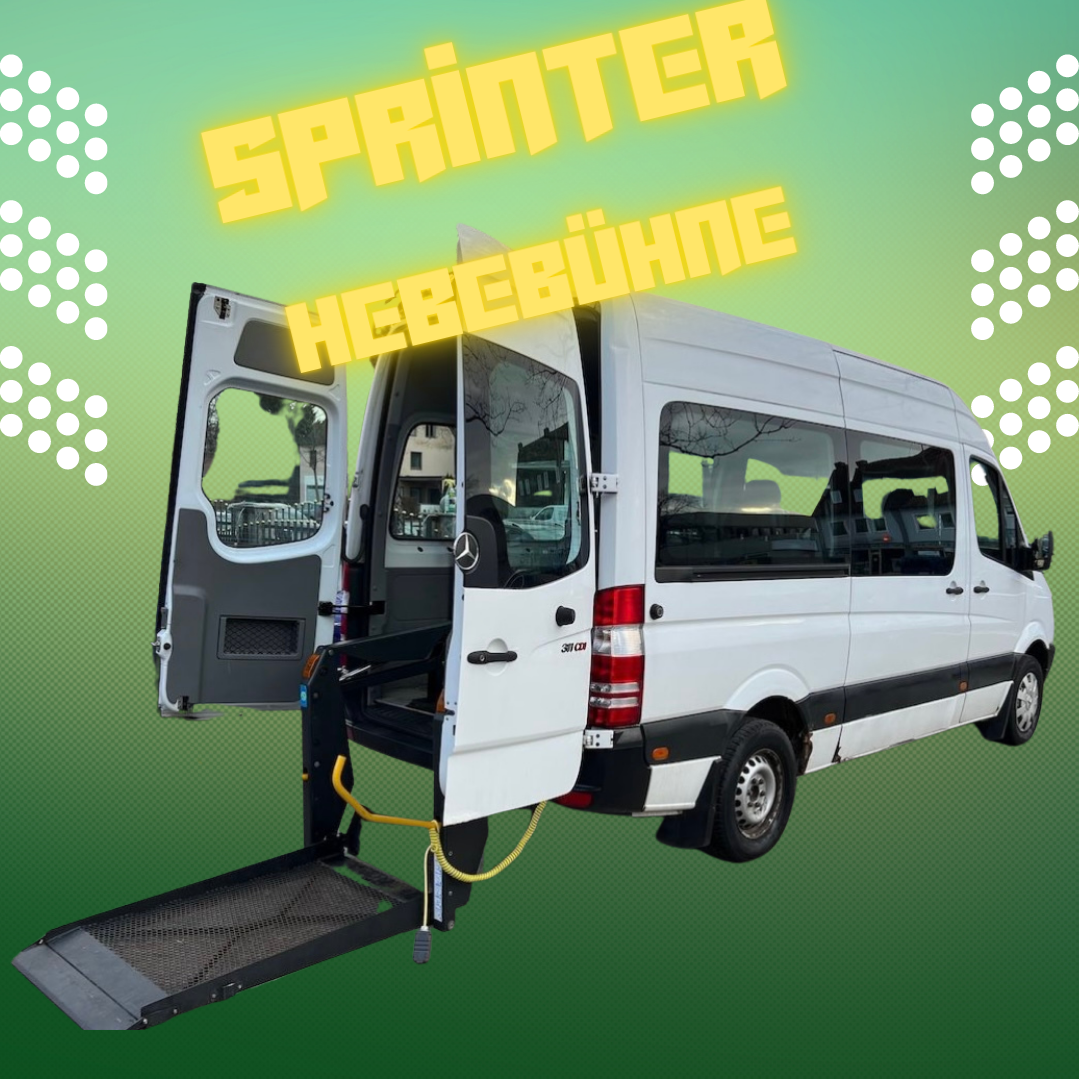 Mercedes Sprinter L2 H3 mit Hebebühne je Tag 100km frei +500KM Paket ...