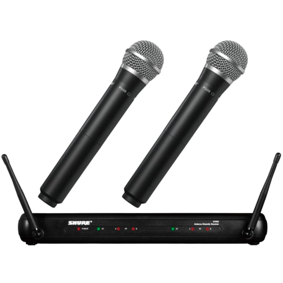 Dual Handheld Wireless Mic Hire - Sunshine Coast. | Mudcrab Music & Events