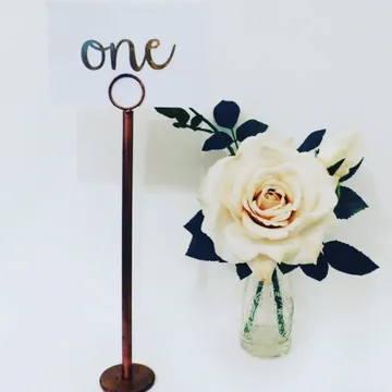 Table Number Stand, Copper | Little Miss Vintage
