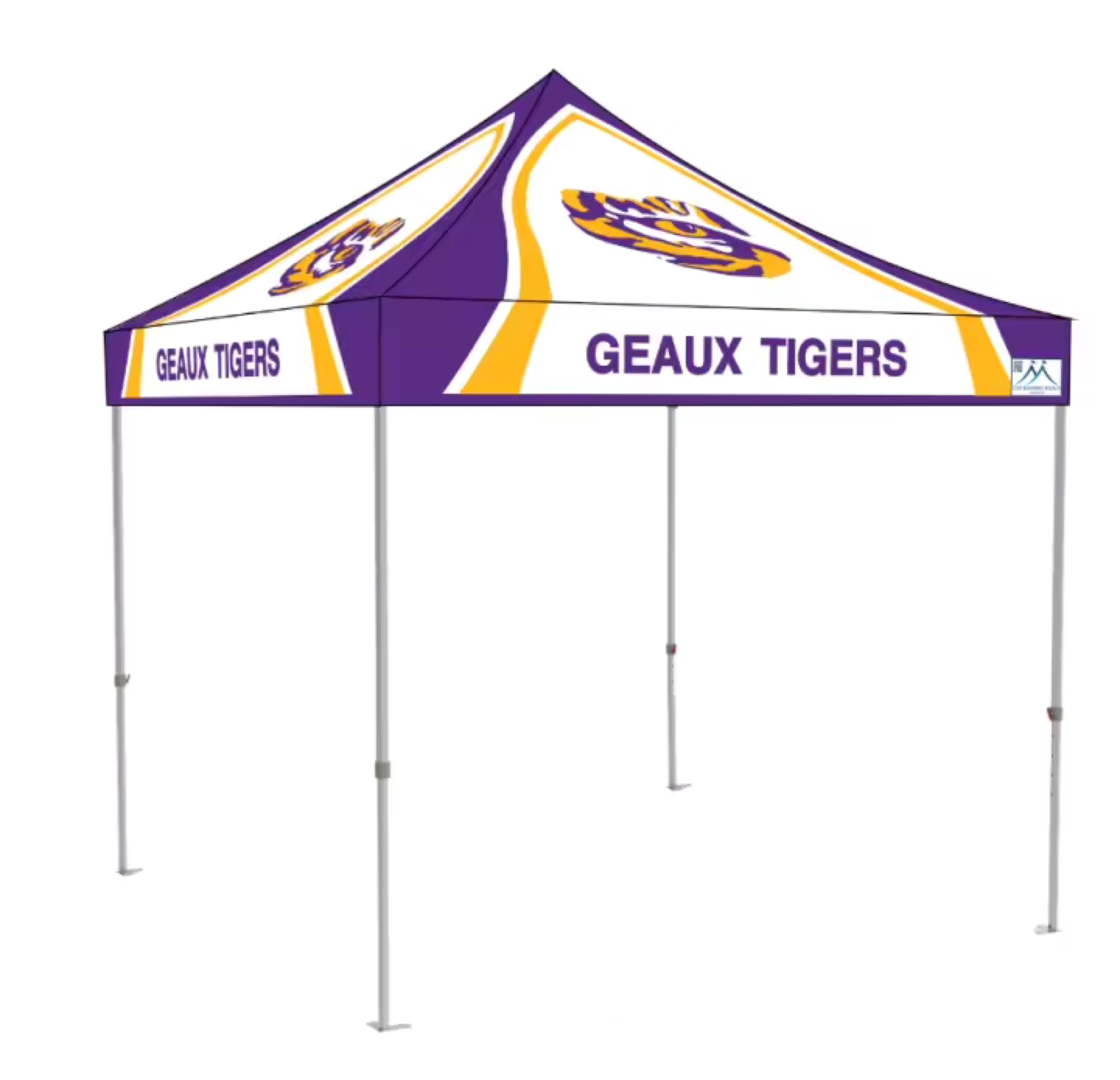 10x10 LSU Commercial Grade Popup Tent | C’est Bon Event Rentals