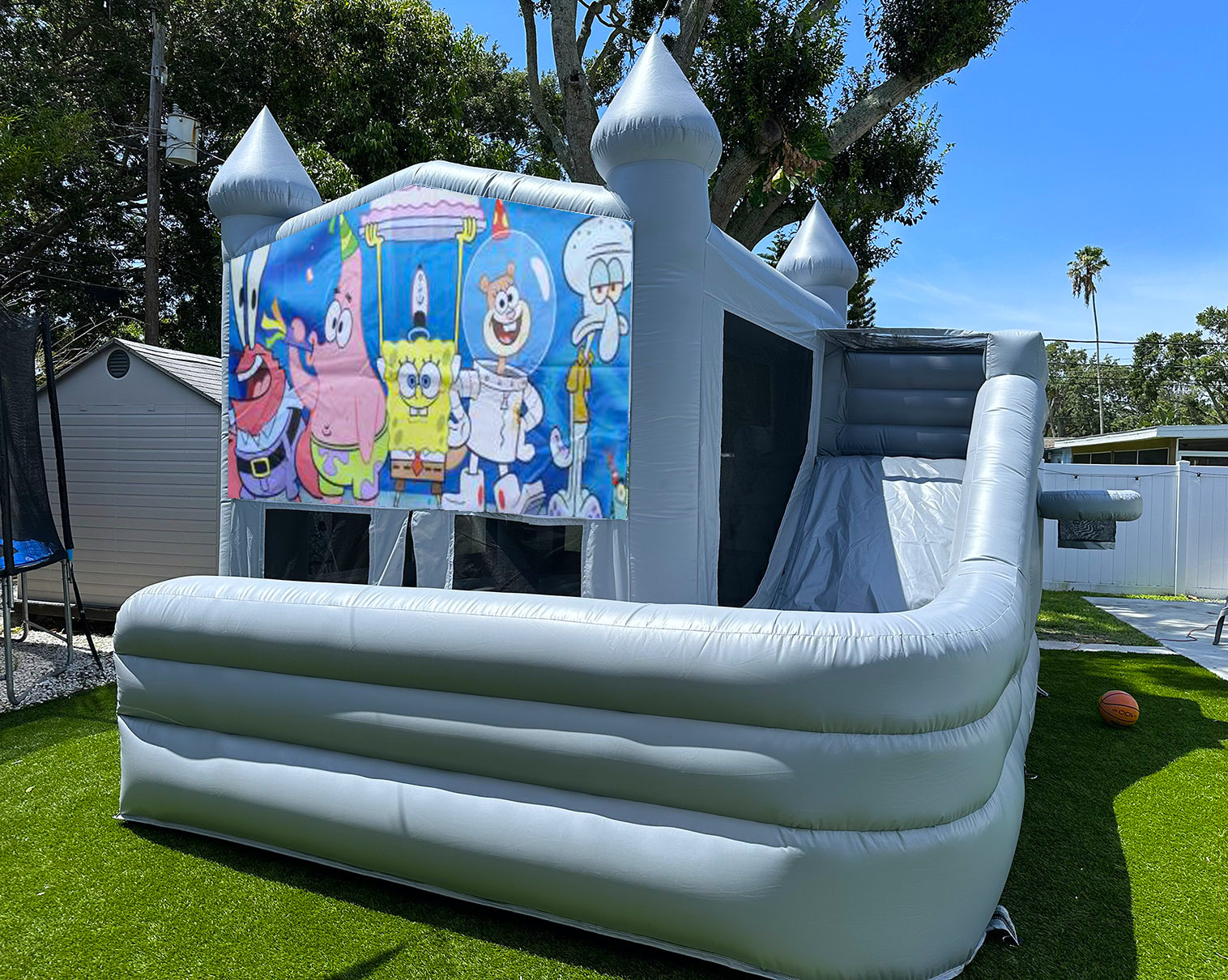 Spongebob Bounce Slide (WET or DRY) 16 x 16 x 16 | Quality Bounce House