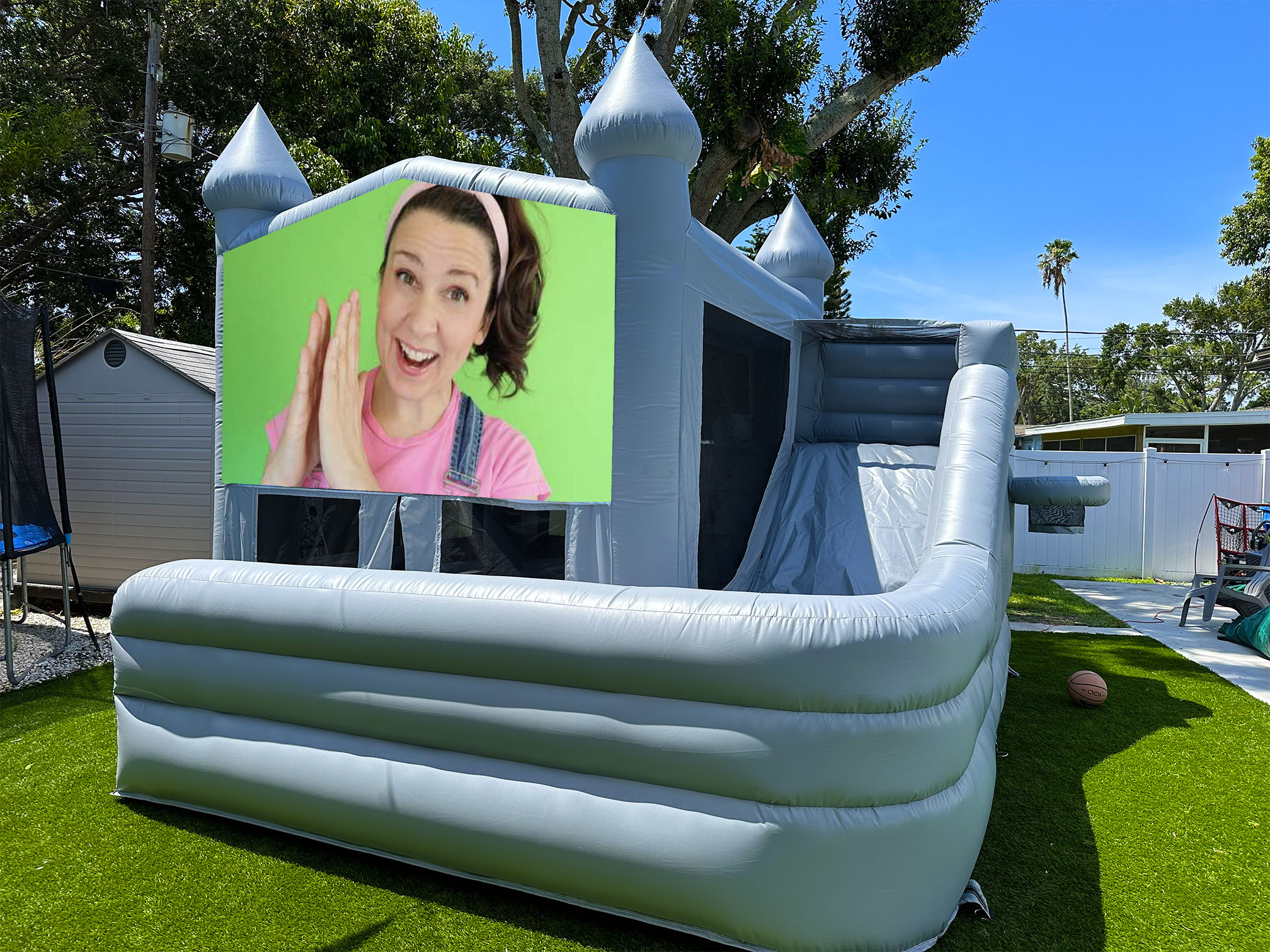 Ms Rachel Bounce Slide (WET or DRY) 16 x 16 x 16 | Quality Bounce House