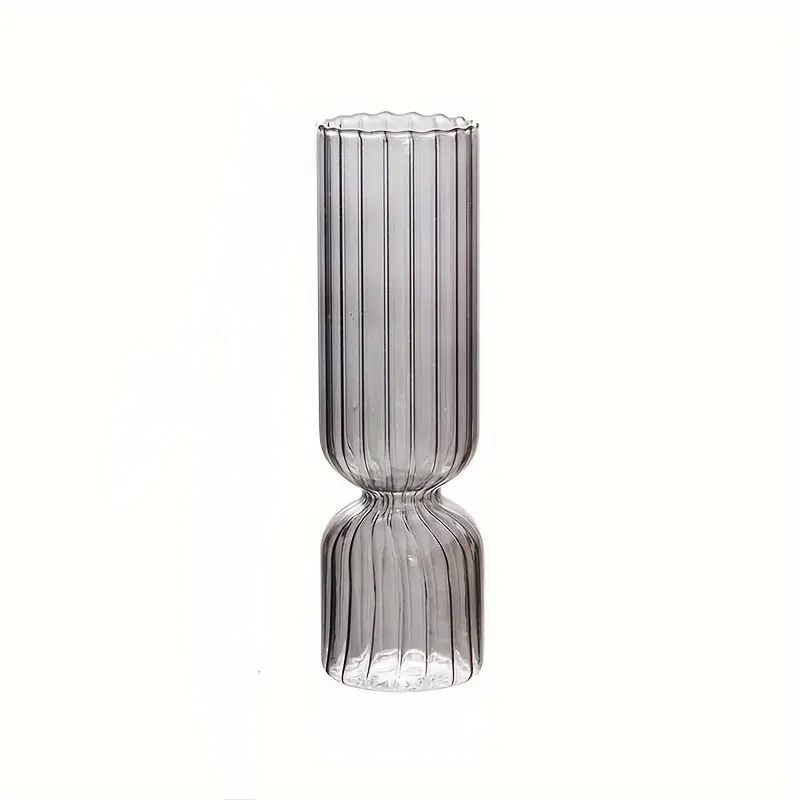 Smoked Ribbed Vase | Set Party Rentals