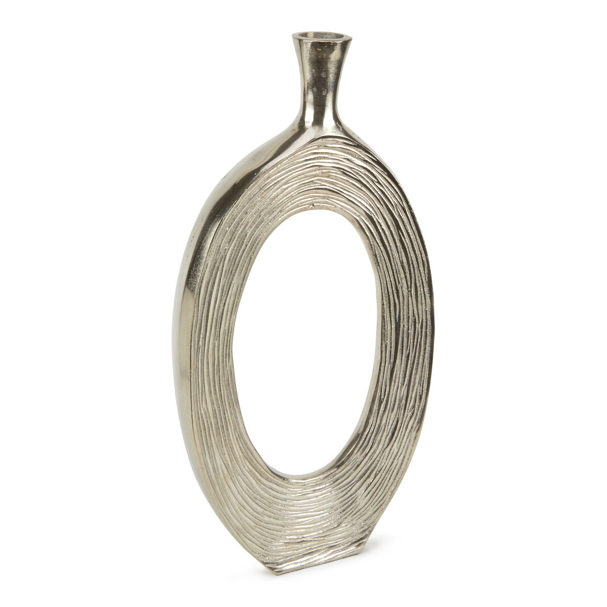 Orbit Ridge Vase - Silver | Set Party Rentals Kosher Table Decor ...