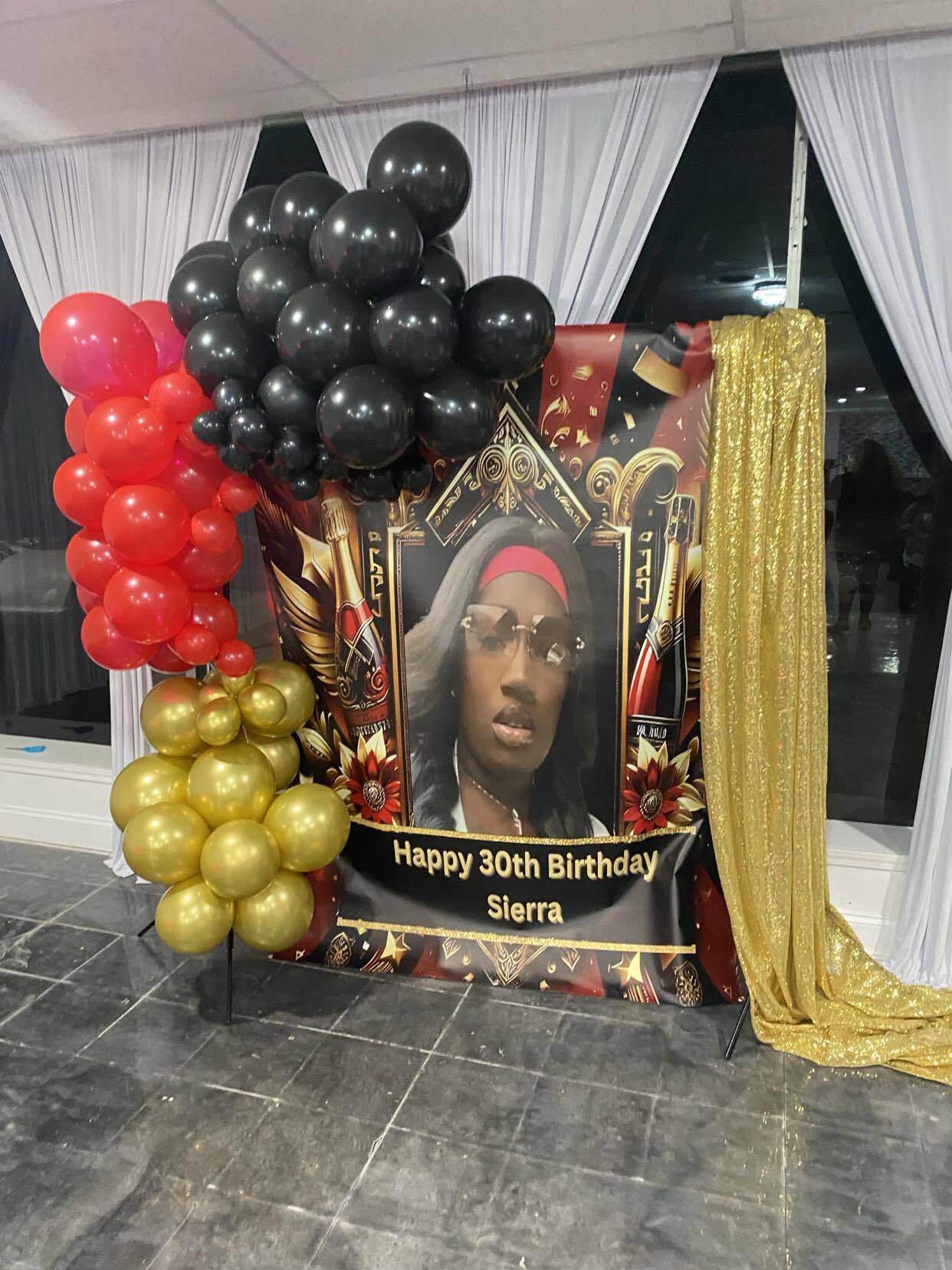 Custom 7ft Backdrop | Bounce House & Party Rentals Detroit | Happy Bounce