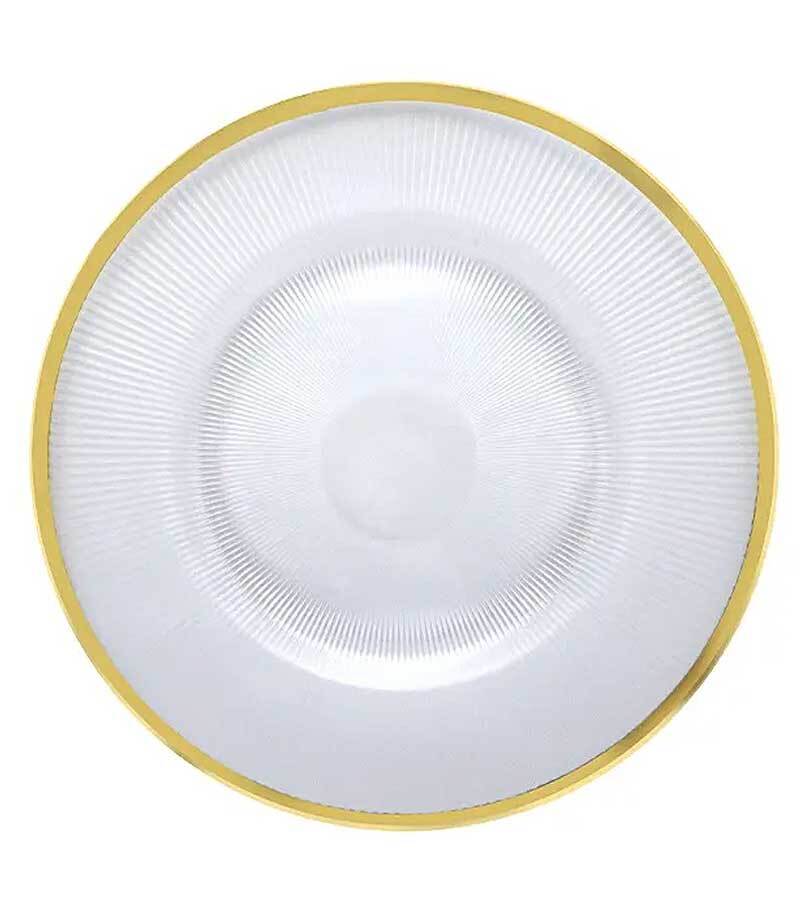 Gold Rimmed Charger | Event Rental Store White Willow Event Rentals