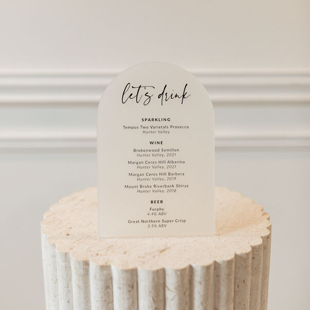 Standing Menu - A4 | The Event Artists