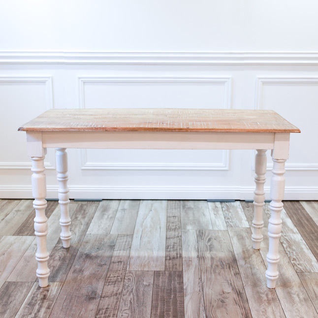 Signing Table Timber with White Legs | The Event Artists