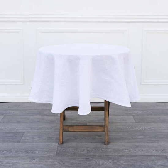 Round Linen Tablecloth - White | The Event Artists