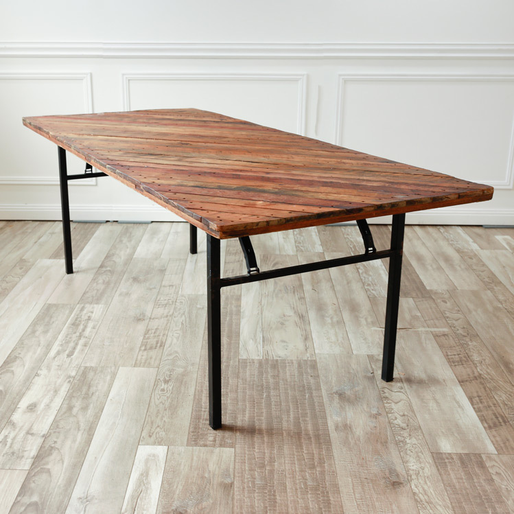 Dining Hardwood Diagonal Table | The Event Artists
