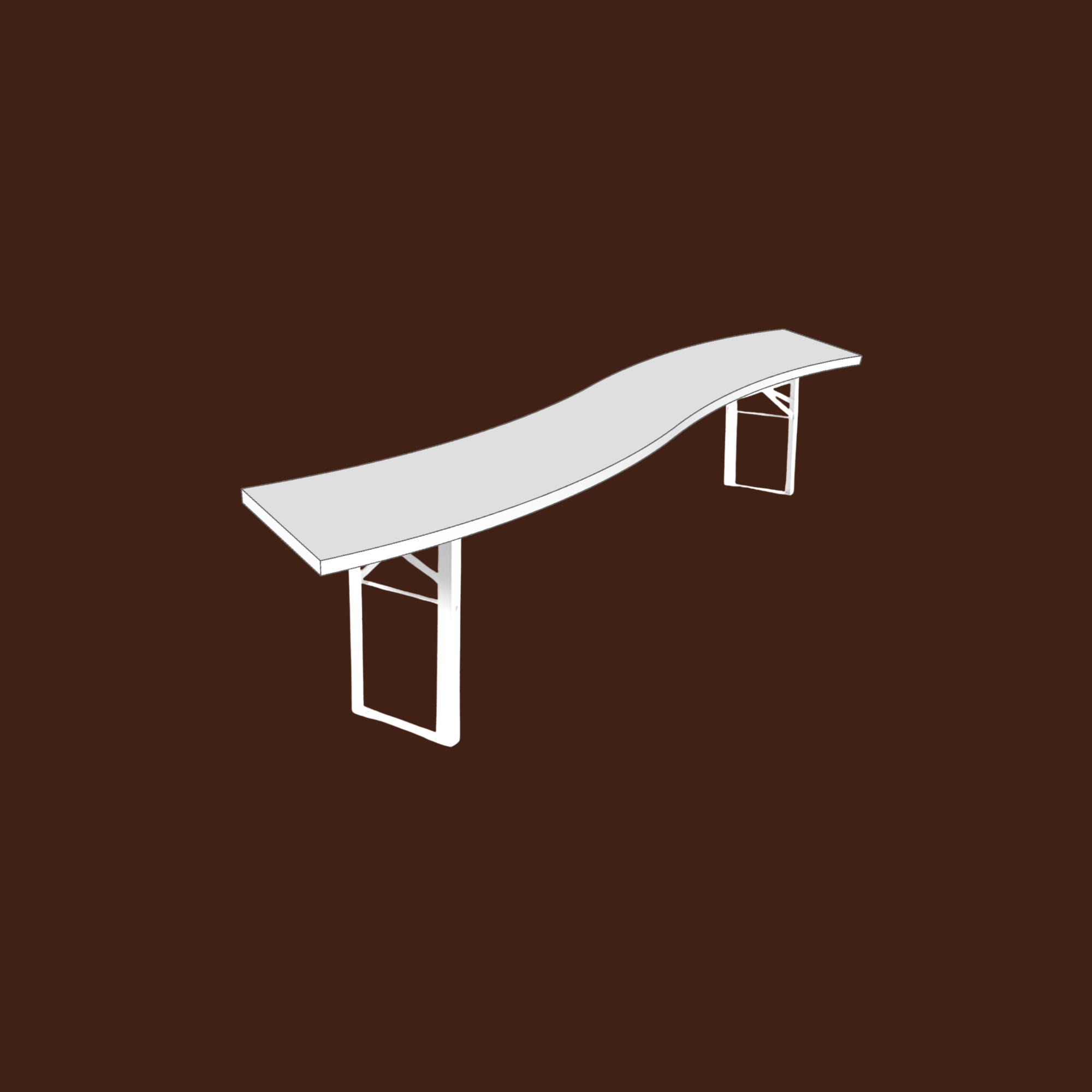 Zoe Bench Seat | 2m Long Wave Form Event Seating | Friday Hire | Event ...