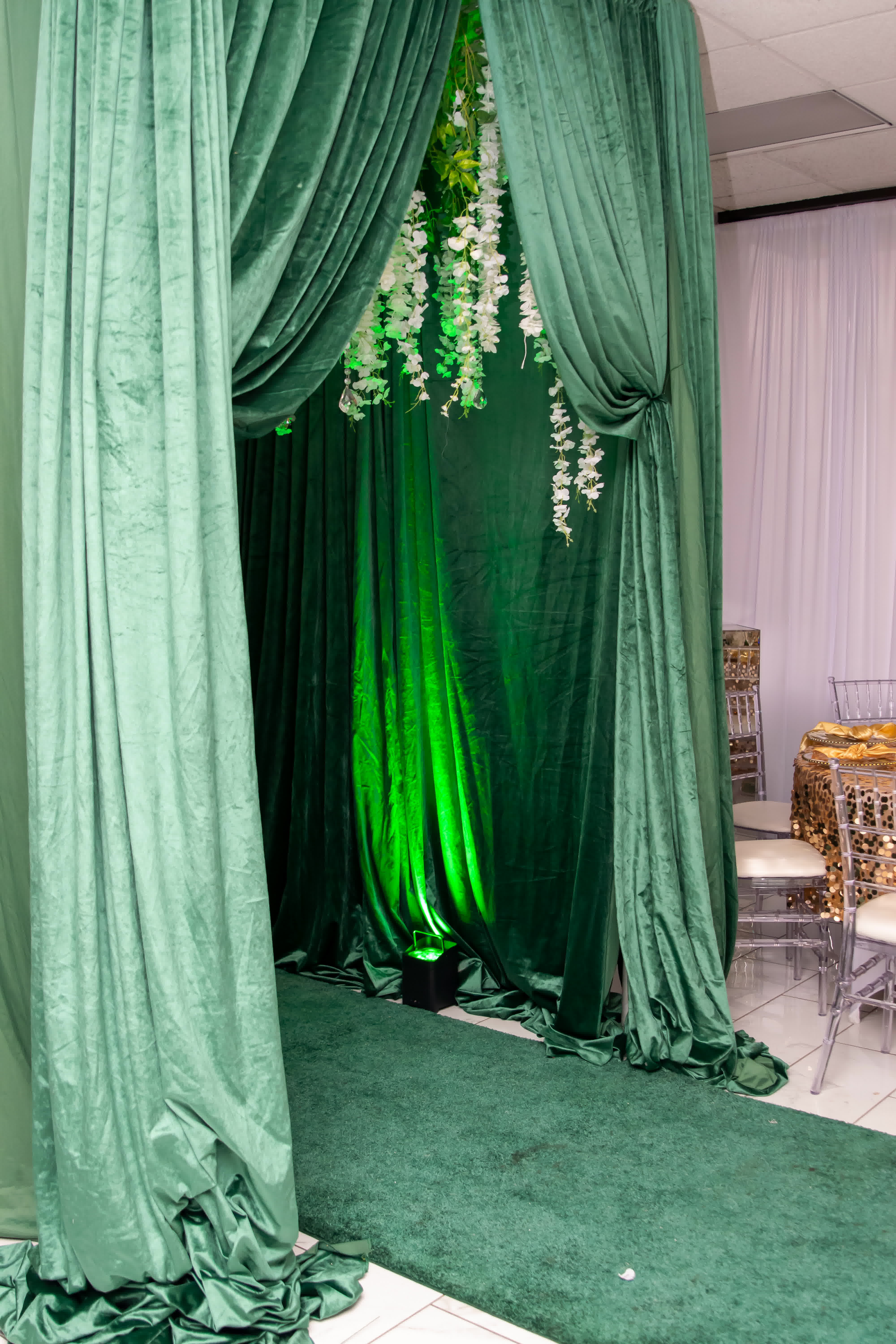 Green Velvet Drapes (R) | The Luxe Rental Collective