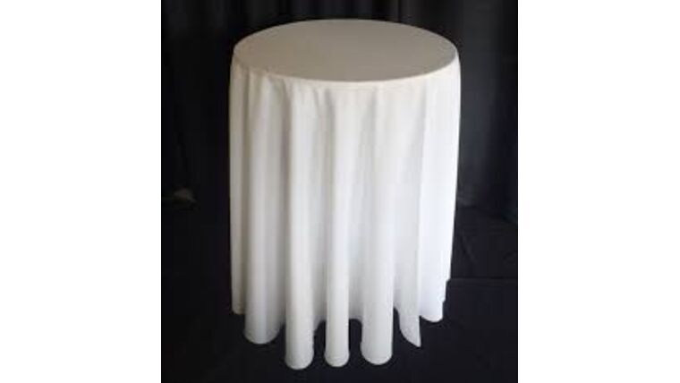 Cocktail Table Linen (White) | Premium Party Rentals