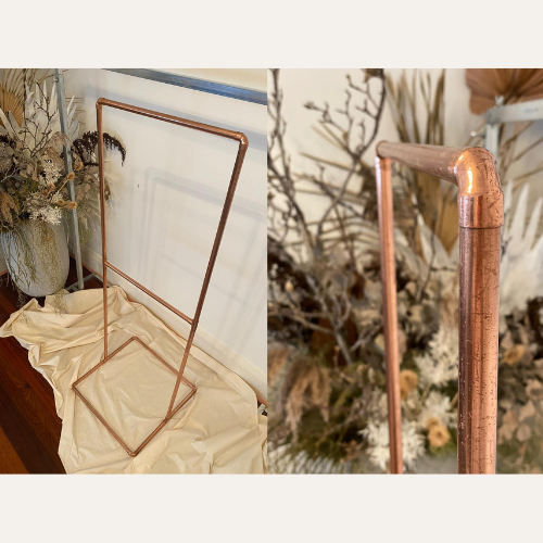 Small Copper Signage Stand | All In The Details Events & Hire