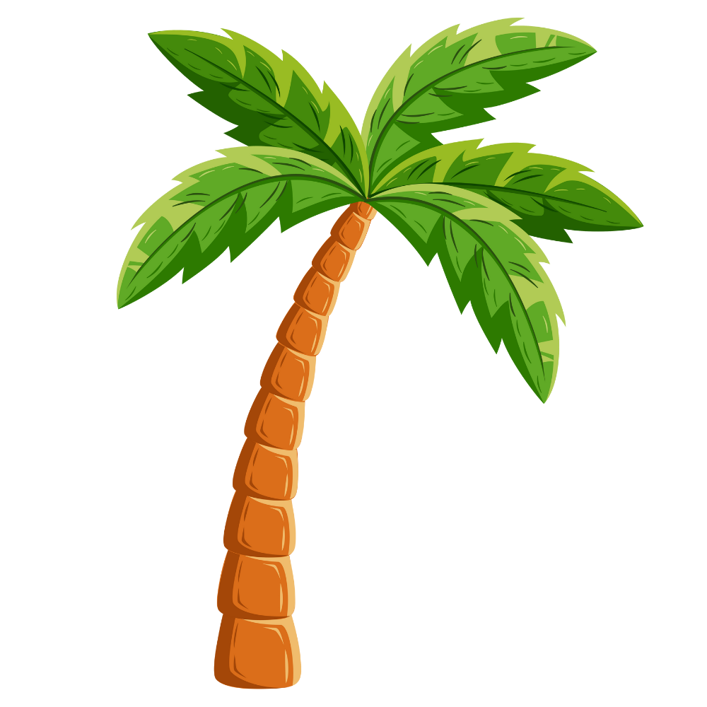 Colorful Palm Tree Backdrop Party Decoration Cutout Prop | Cobb Party Rentals - Balloons Tables ...