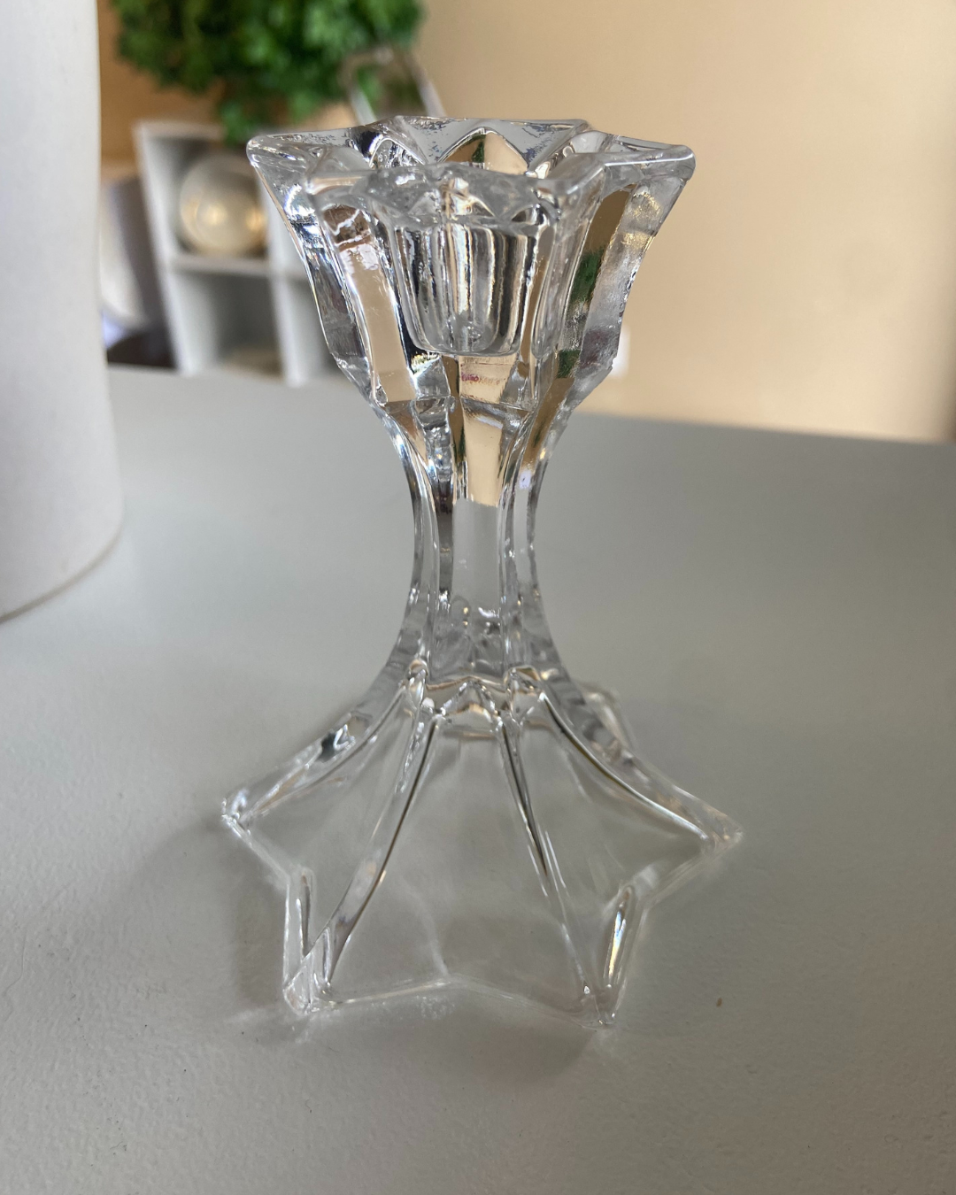 Star Shaped Clear Glass Candle Holder for Rent | Port Orchard’s Chair ...