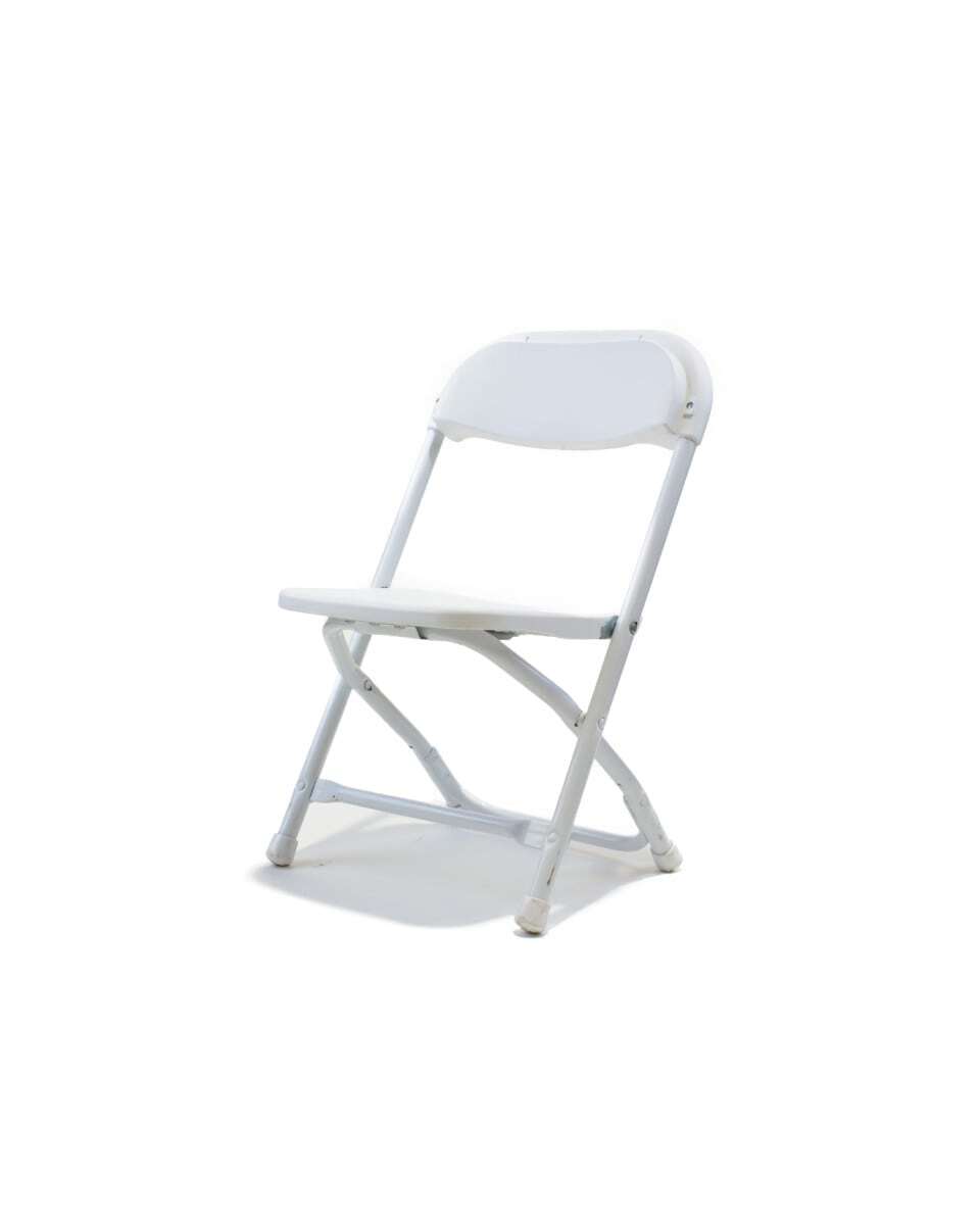 Basic White Children's Folding Chair | River Bliss Party Rentals LLC