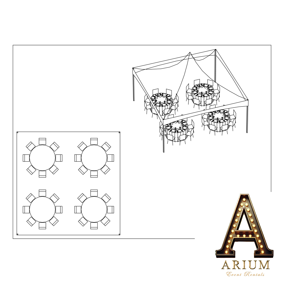32 Guest 20x20 Tent Package W/ Round Tables | Party Rentals: Renting ...