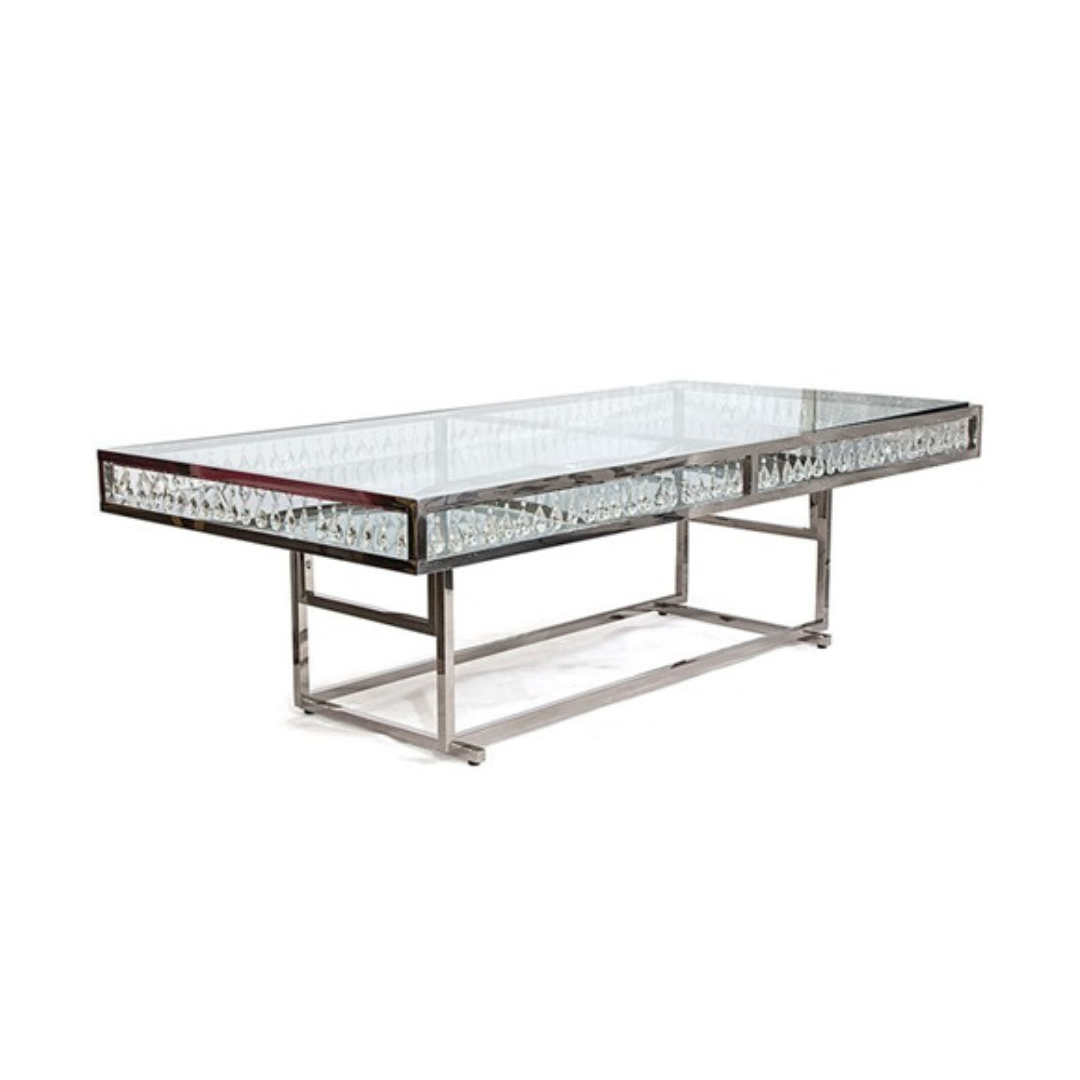 Monet Rectangular Table Silver | #1 DFW Luxury Wedding and Event ...