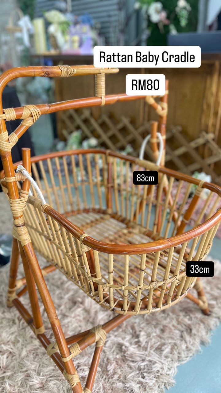 Rattan Baby Cradle | HOUSEOFSIX PLT 202204002402 (LLP0032689-LGN)