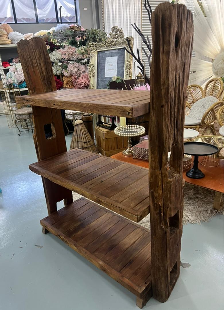 3 Tier Antique Wood Display Rack | HOUSEOFSIX PLT 202204002402 ...